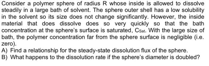Solved Consider a polymer sphere of radius R whose inside is | Chegg.com