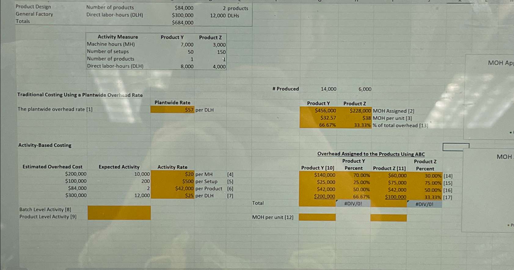 How do i fill in the missing yellow blanks | Chegg.com