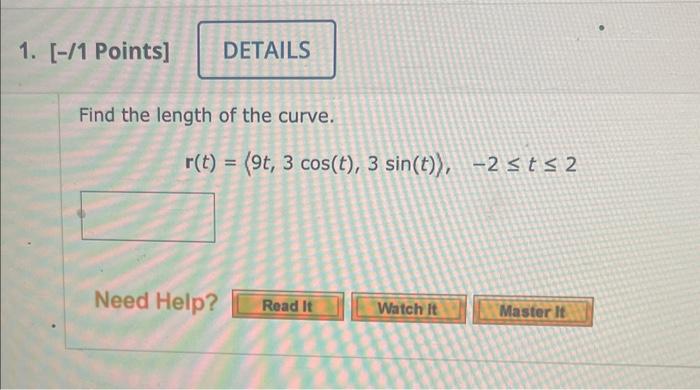 Solved Find the length of the curve. | Chegg.com