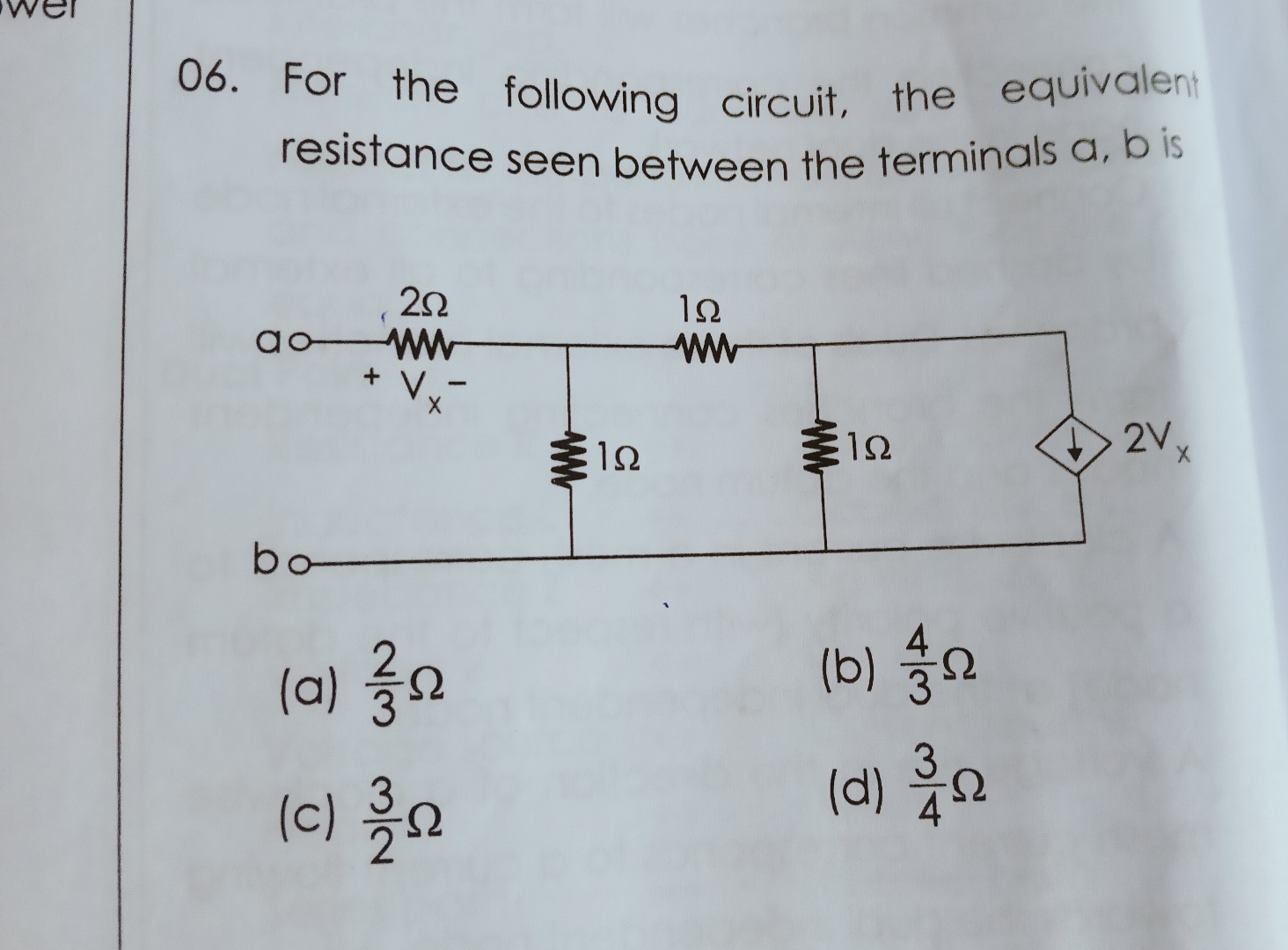 Solved For the following circuit, the equivalent resistance | Chegg.com