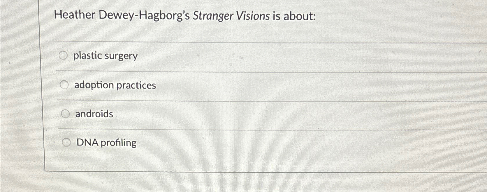 Solved Heather Dewey-Hagborg's Stranger Visions is | Chegg.com
