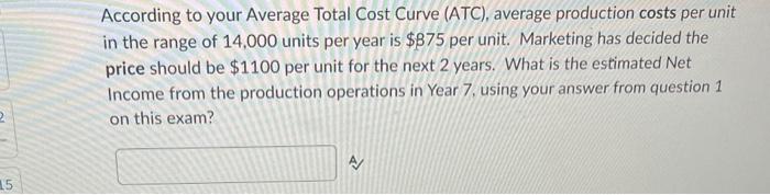 Solved According to your Average Total Cost Curve (ATC), | Chegg.com