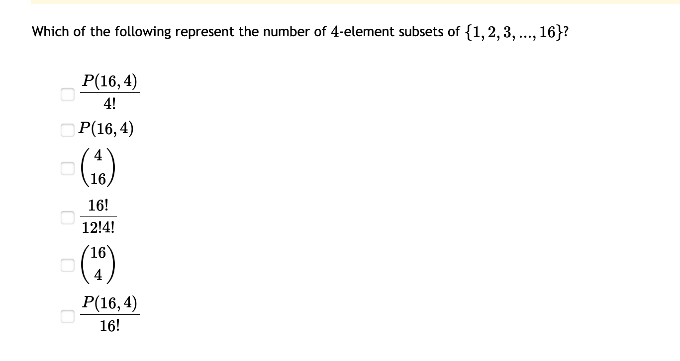 Solved Which of the following represent the number of | Chegg.com