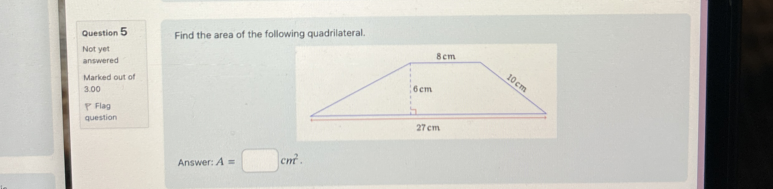 Solved Question 5Not yetansweredMarked out of3.00P | Chegg.com Solved Question 5Not yetansweredMarked out of3.00P | Chegg.com