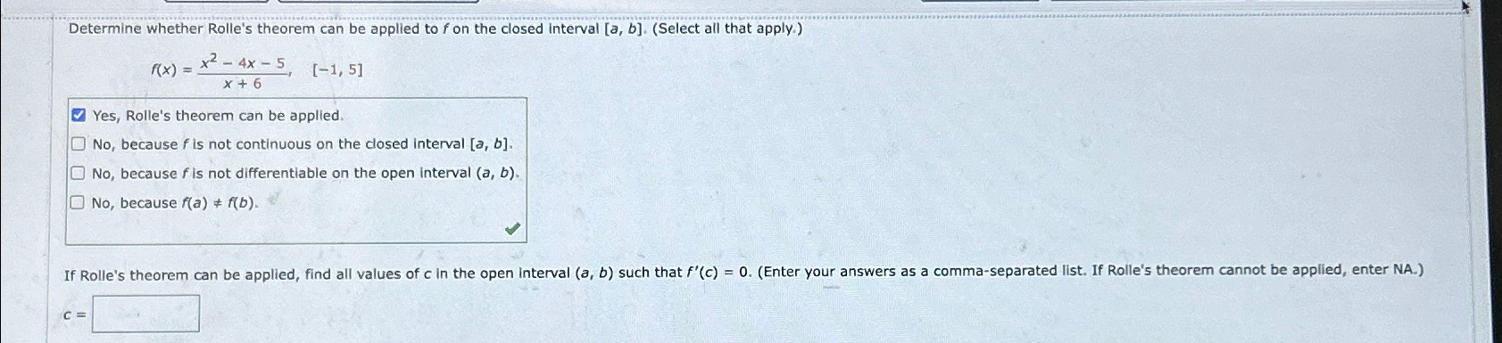 Solved Determine whether Rolle's theorem can be applied to f | Chegg.com