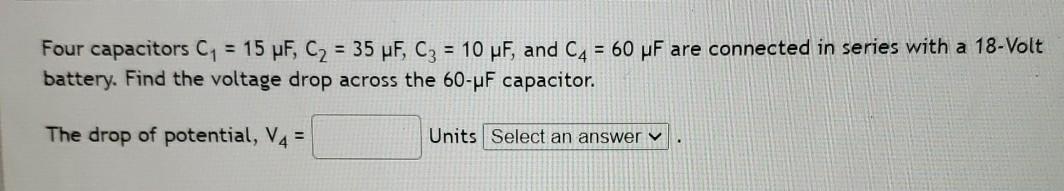 Solved Four capacitors C1 = 15 pF, C2 = 35 pF, C3 = 10 pF, | Chegg.com