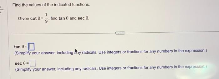 Solved Find the values of the indicated functions. Given | Chegg.com