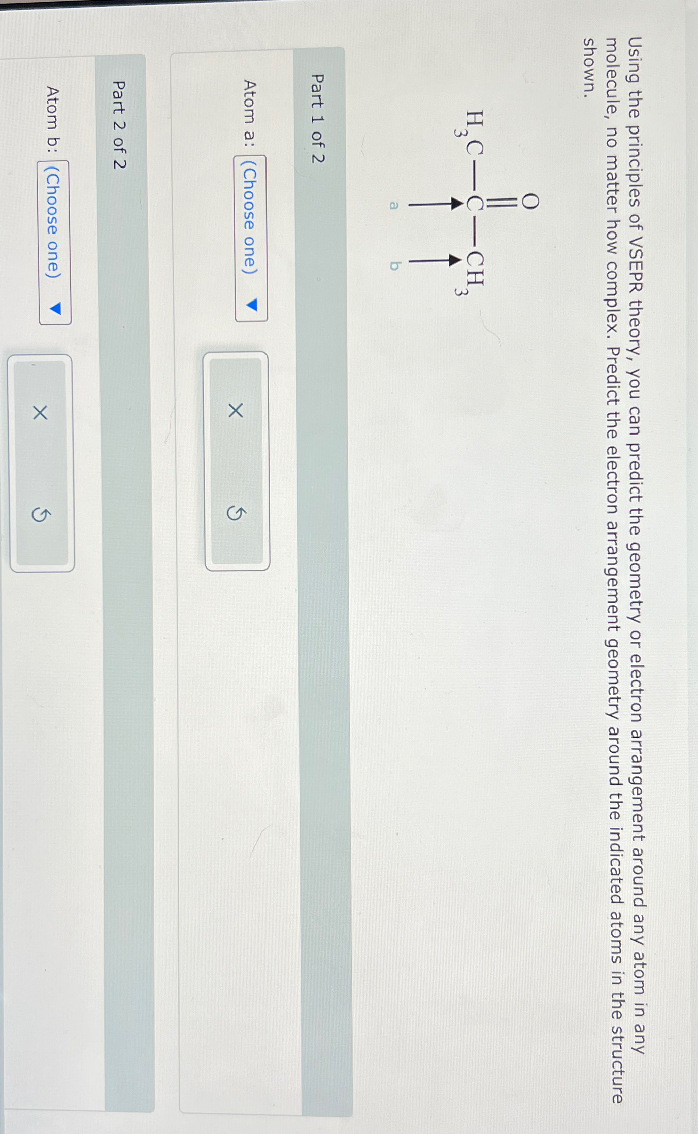 Solved Using the principles of VSEPR theory, you can predict | Chegg.com