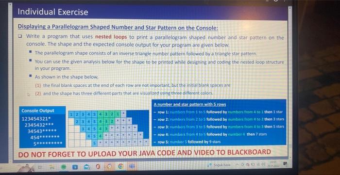 Solved Displaying a Parallelogram Shaped Number and Star | Chegg.com