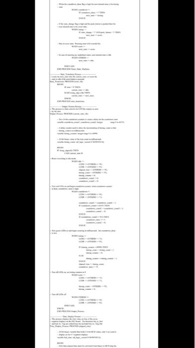 Reaction Timer using Quartus VHDL In this section you | Chegg.com