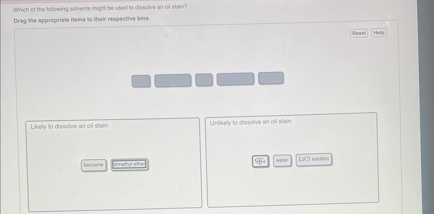 Solved Which of the following solvents might be used to | Chegg.com