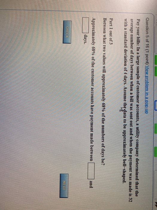 Solved Question 5 of 16 (1 point) View problem in a pop-up | Chegg.com