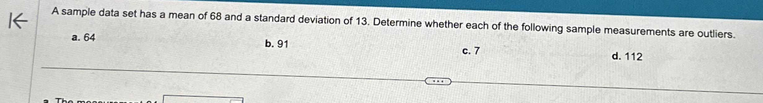 Solved A sample data set has a mean of 68 ﻿and a standard | Chegg.com