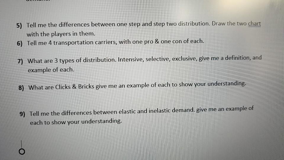 Solved 5) Tell me the differences between one step and step | Chegg.com