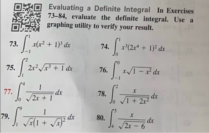 Solved Evaluating a Definite Integral In Exercises 73–84, | Chegg.com