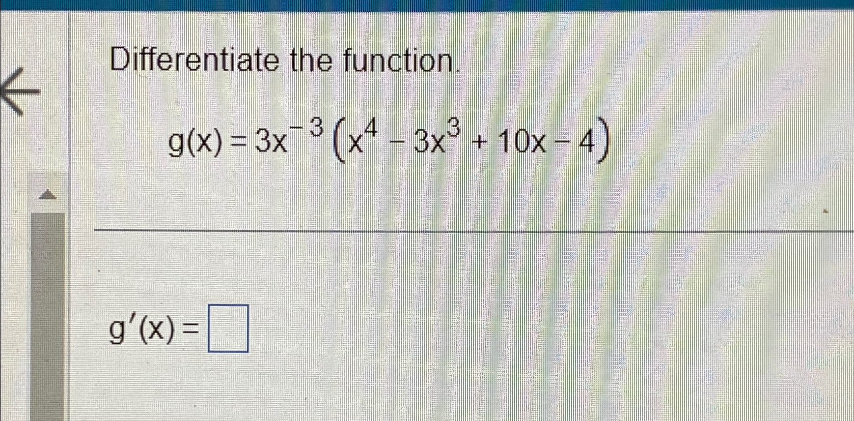 Solved Differentiate the | Chegg.com