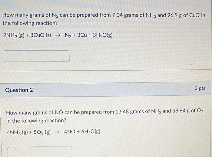 Solved How many grams of N2 can be prepared from 7.04 grams | Chegg.com