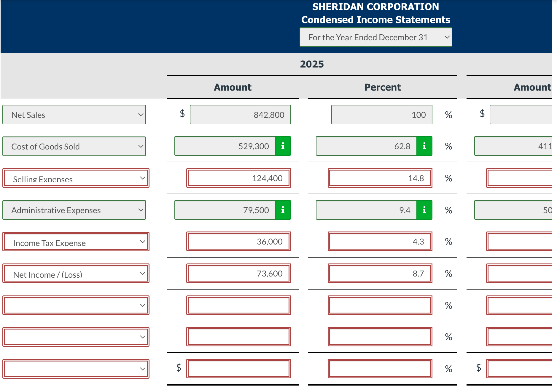 Solved Operating data for Sheridan Corporation are presented | Chegg.com