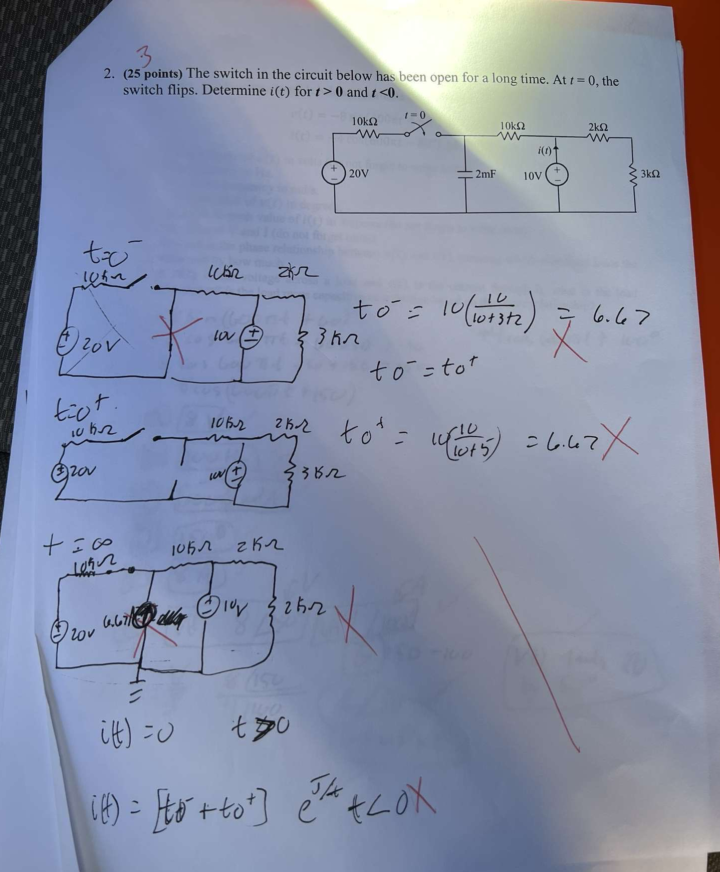 Solved 3( 25 ﻿points) ﻿The switch in the circuit below has | Chegg.com