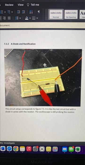 Solved 1. Set up the circuit as shown in Fig. 7.5, using the | Chegg.com