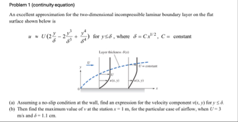 Solved Problem 1 (continuity equation)An excellent | Chegg.com