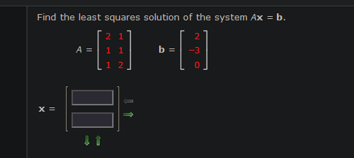 Solved Find the least squares solution of the system | Chegg.com