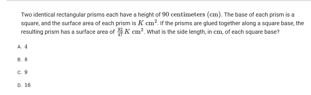 Solved Two identical rectangular prisms each have a height | Chegg.com