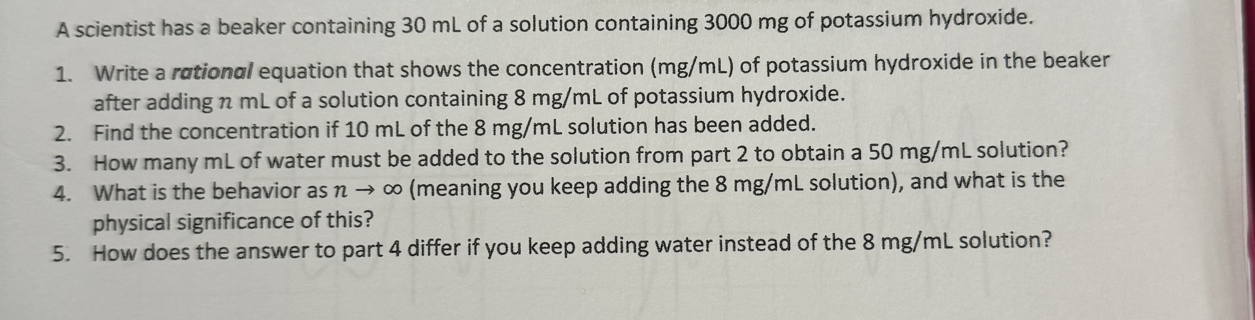 Solved Please show detailed work for each step | Chegg.com