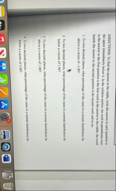 Solved DIRECTIONS: To find the answer to the riddle, write | Chegg.com