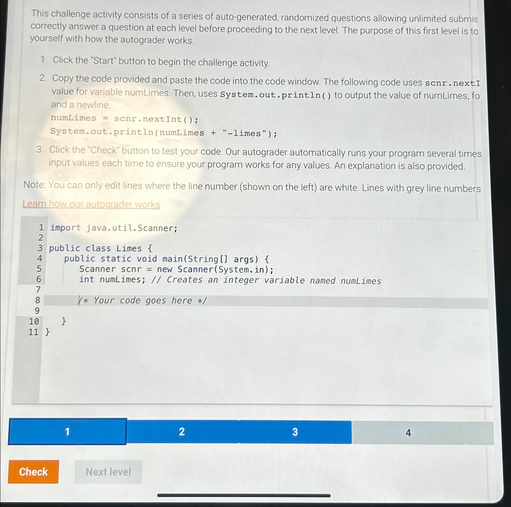 Solved This challenge activity consists of a series of | Chegg.com