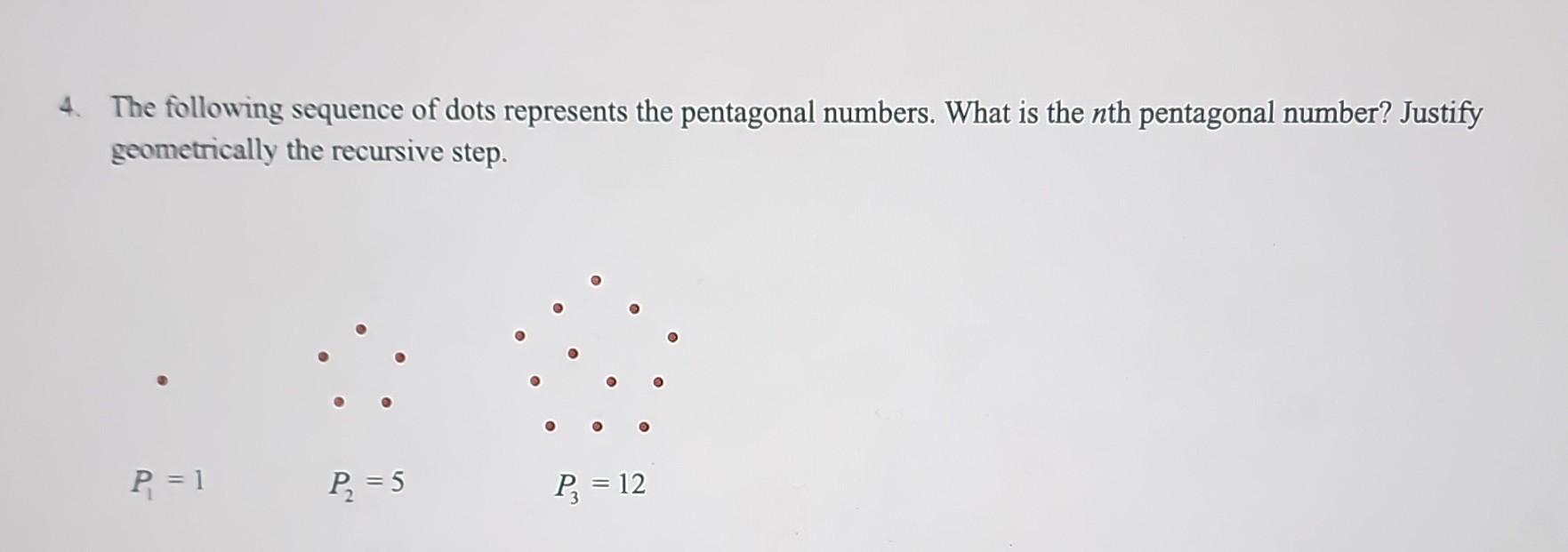 Solved The following sequence of dots represents the | Chegg.com