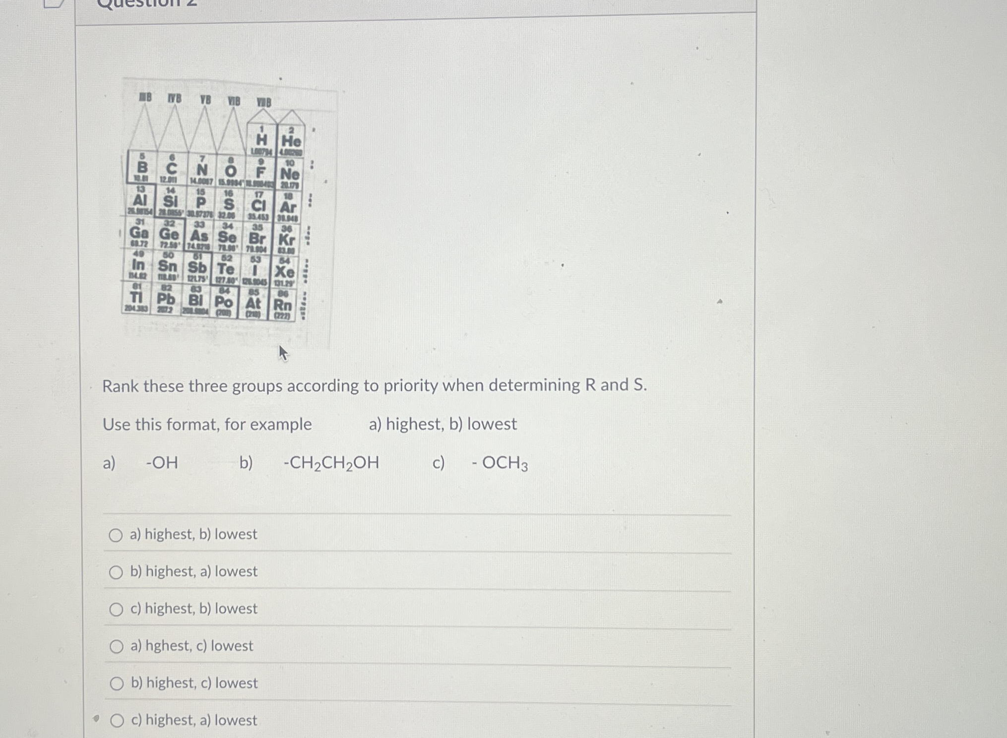 Solved Rank these three groups according to priority when | Chegg.com