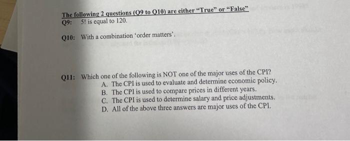 Solved The following 2 questions ( Q9 to Q10 ) are either | Chegg.com