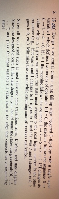 Solved 3. (5 pts) Design a sequential circuit using falling | Chegg.com