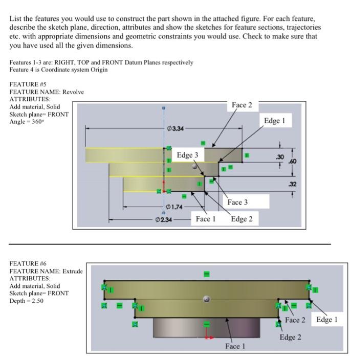 Create a solid model for the part shown in the | Chegg.com