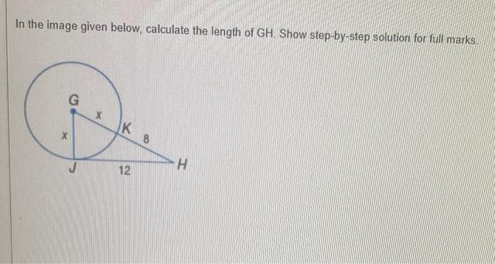 Solved In the image given below, calculate the length of GH. | Chegg.com