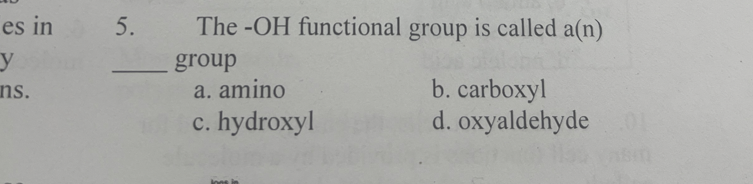 Solved The -OH functional group is called a(n)groupa. | Chegg.com