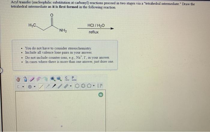 Solved Acyl transfer (nucleophilic substitution at carbonyl) | Chegg.com
