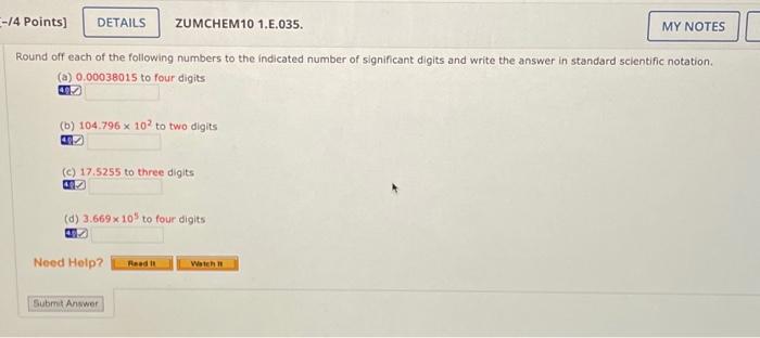Solved Round off each of the following numbers to the | Chegg.com