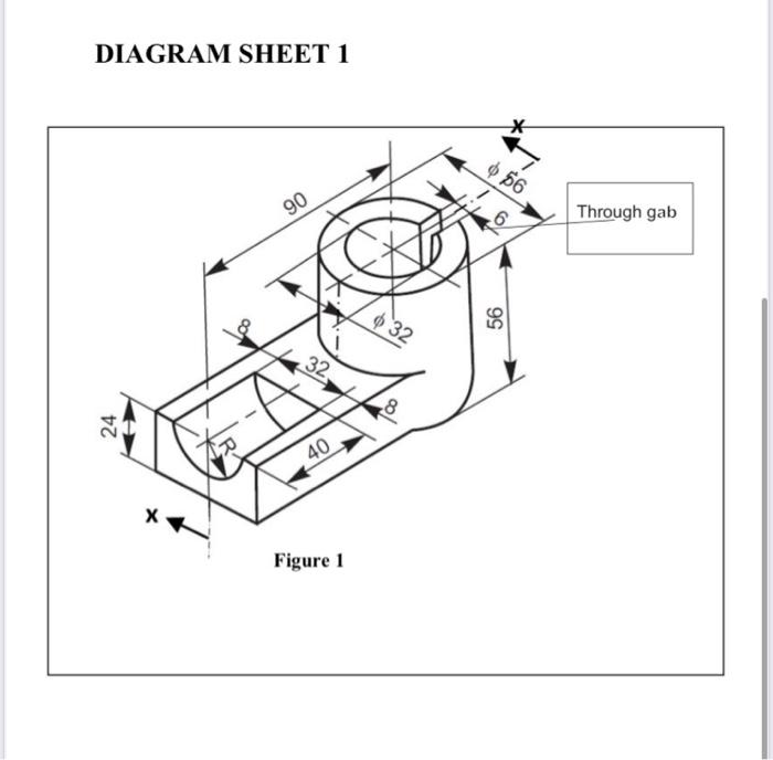 Solved Figure 1 shows the machine component. Do not copy the | Chegg.com