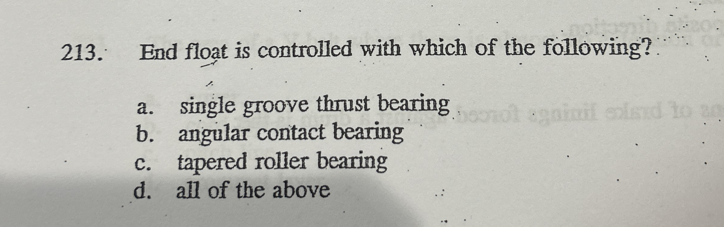 End float is controlled with which of the | Chegg.com