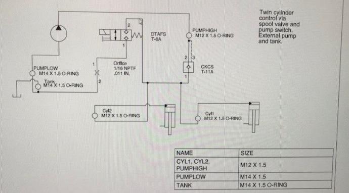 Solved Below is schematic of a hydraulic manifold.Looking | Chegg.com