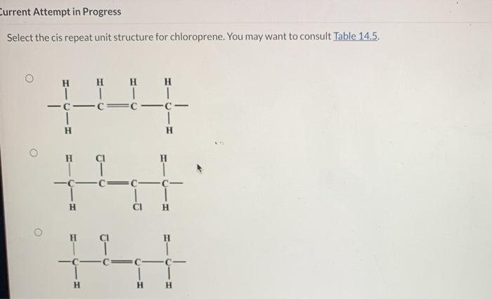 Solved Current Attempt in Progress Select the cis repeat | Chegg.com