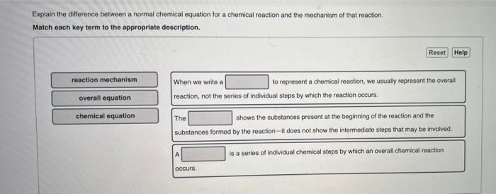 Solved Explain the difference between a normal chemical | Chegg.com