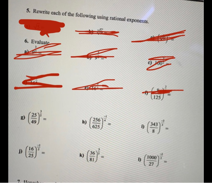 Solved 5. Rewrite each of the following using rational | Chegg.com