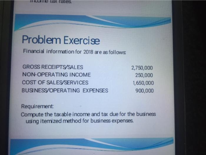 Solved 11e tax rates Problem Exercise Financial information | Chegg.com