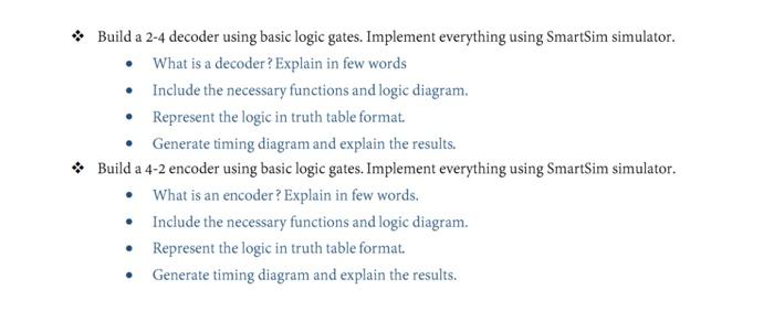 Solved Build a 2-4 decoder using basic logic gates. | Chegg.com
