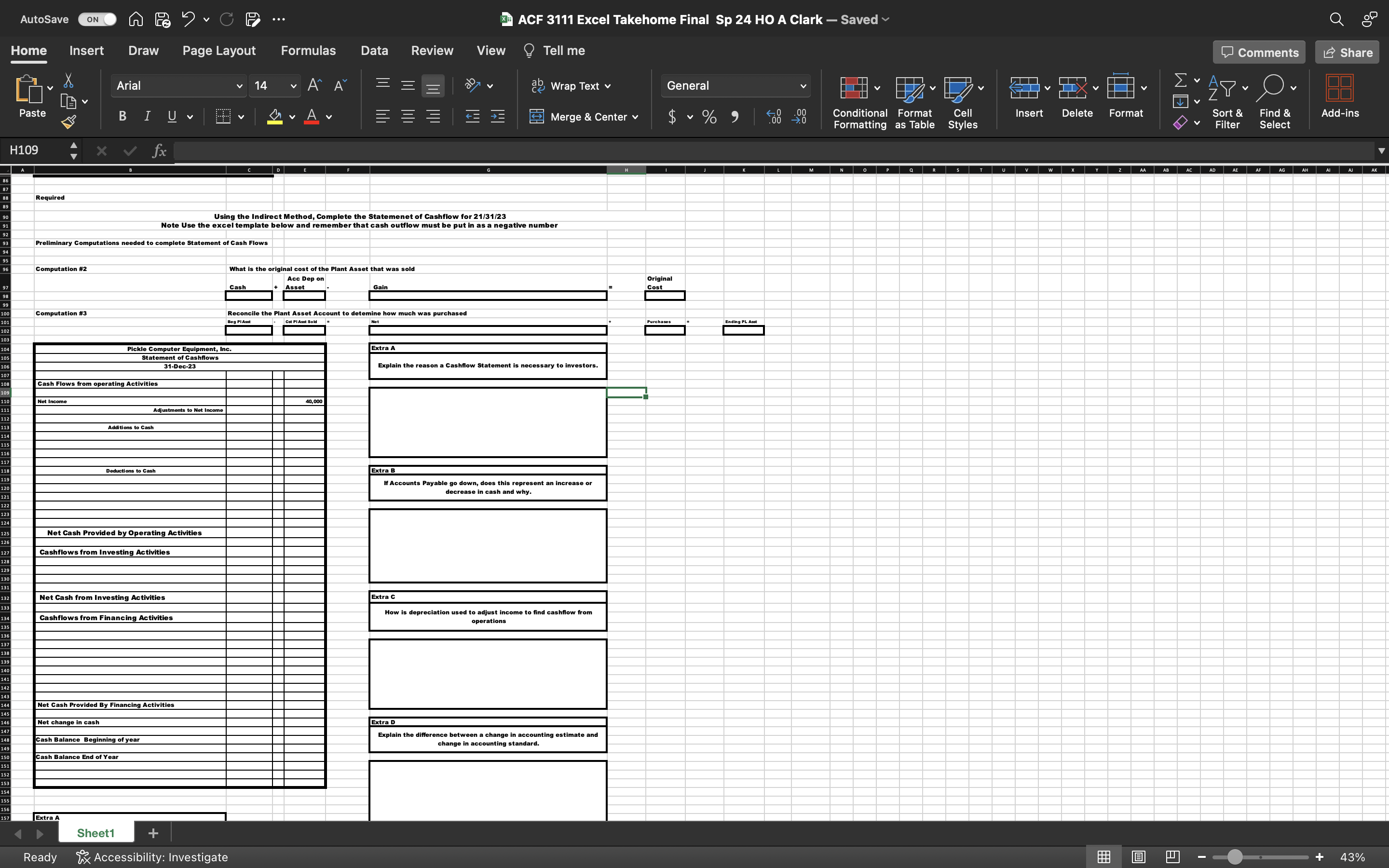 Pickle Computer Equipment, Inc. Balance Sheet | Chegg.com