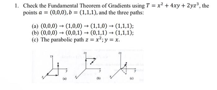Solved Check the Fundamental Theorem of Gradients using | Chegg.com