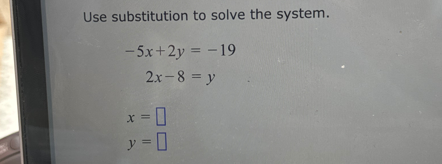 Solved Use substitution to solve the | Chegg.com